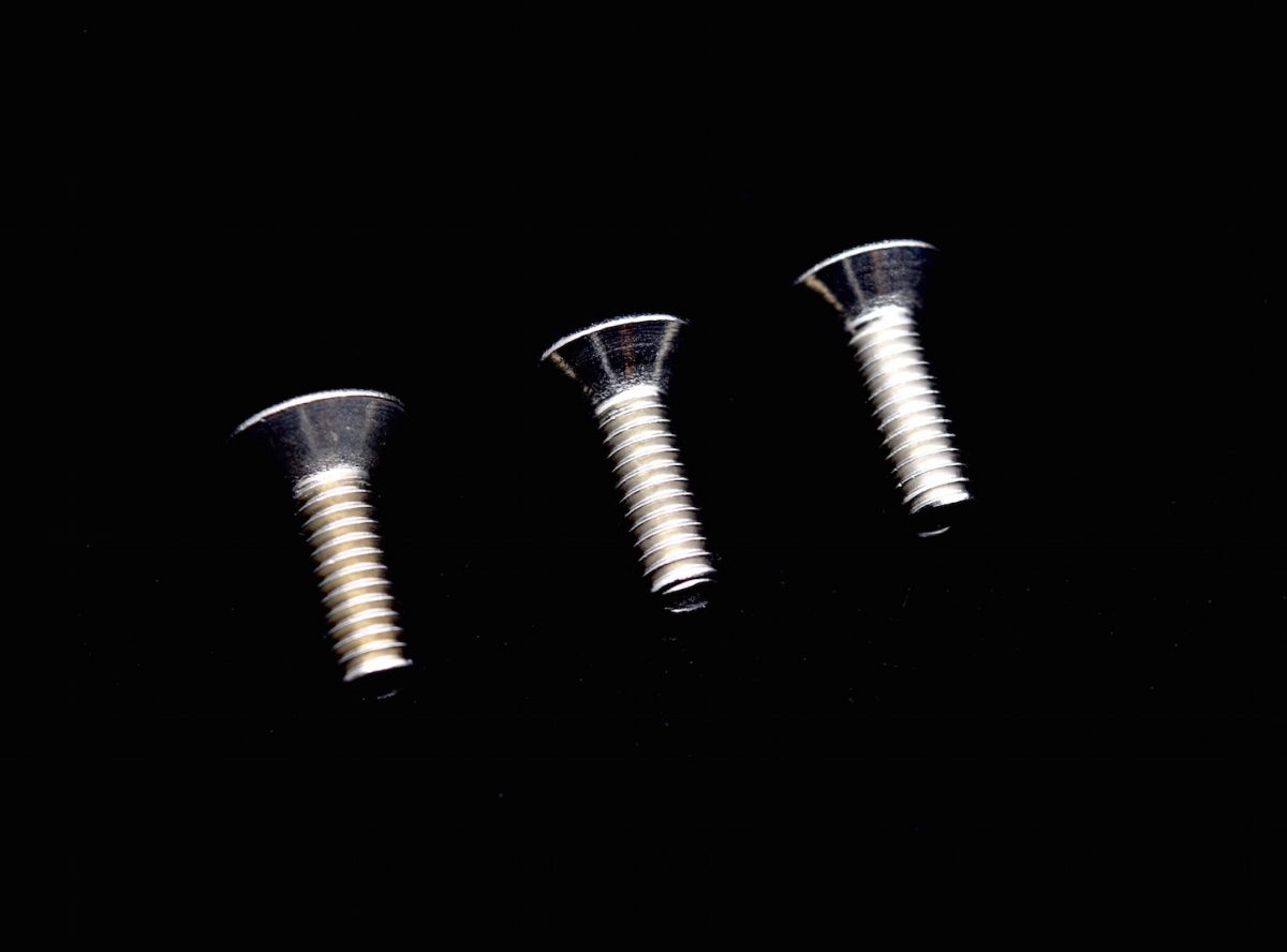Stainless Steel Block Mounting Screws (3) - Strat / Peavey / IBZ/ Gotoh ...