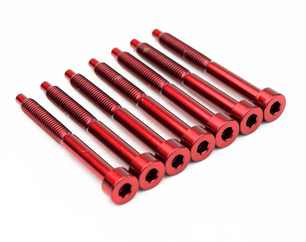 Titanium String Lock Screw Set (7)- RED - FU-Tone