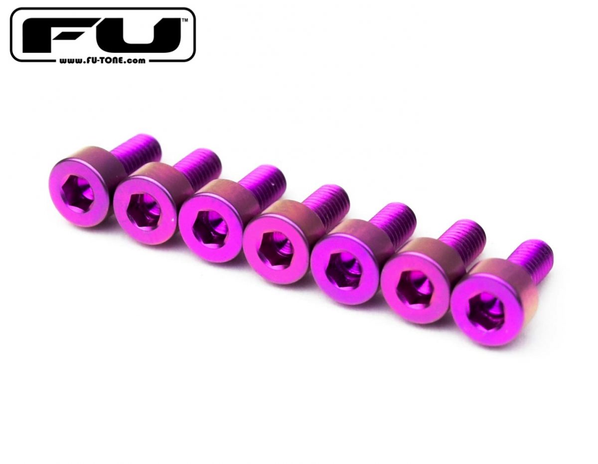 Titanium Saddle Mounting Screws (7) - PURPLE - FU-Tone