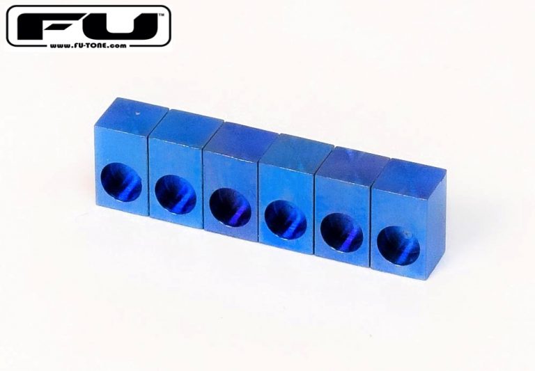 Titanium Saddle Insert Set (6) - BLUE - FU-Tone Titanium Saddle Insert Set (6) - BLUE - FU-Tone