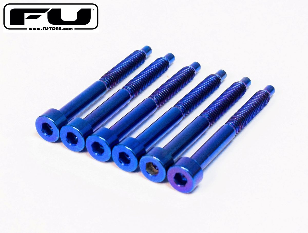 Titanium String Lock Screw Set (6)- BLUE - FU-Tone