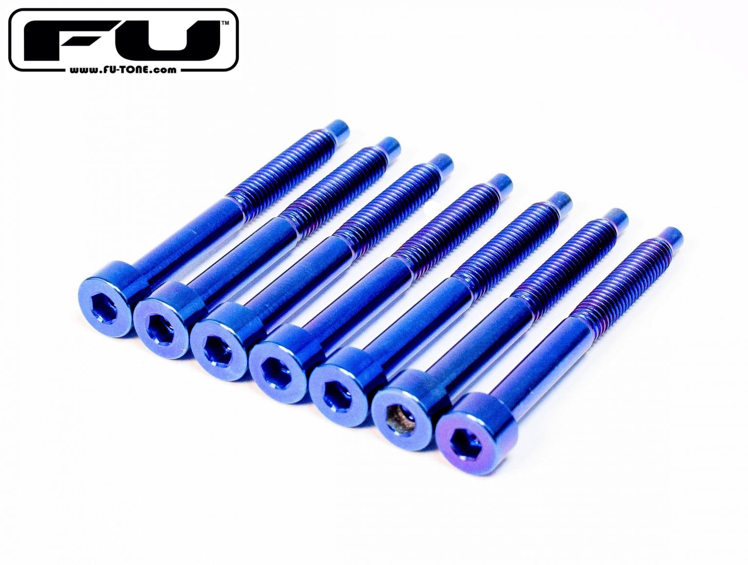 Titanium String Lock Screw Set (7)- BLUE - FU-Tone