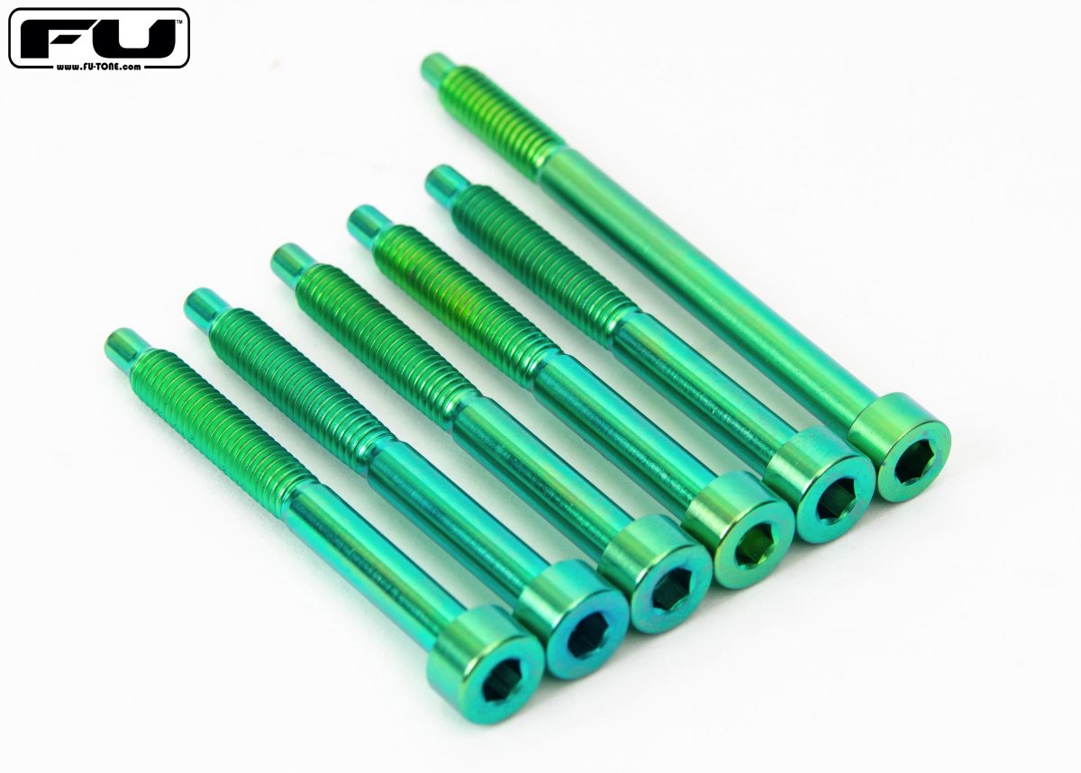 Titanium String Lock Screw Set with D-Tuna - GREEN - FU-Tone