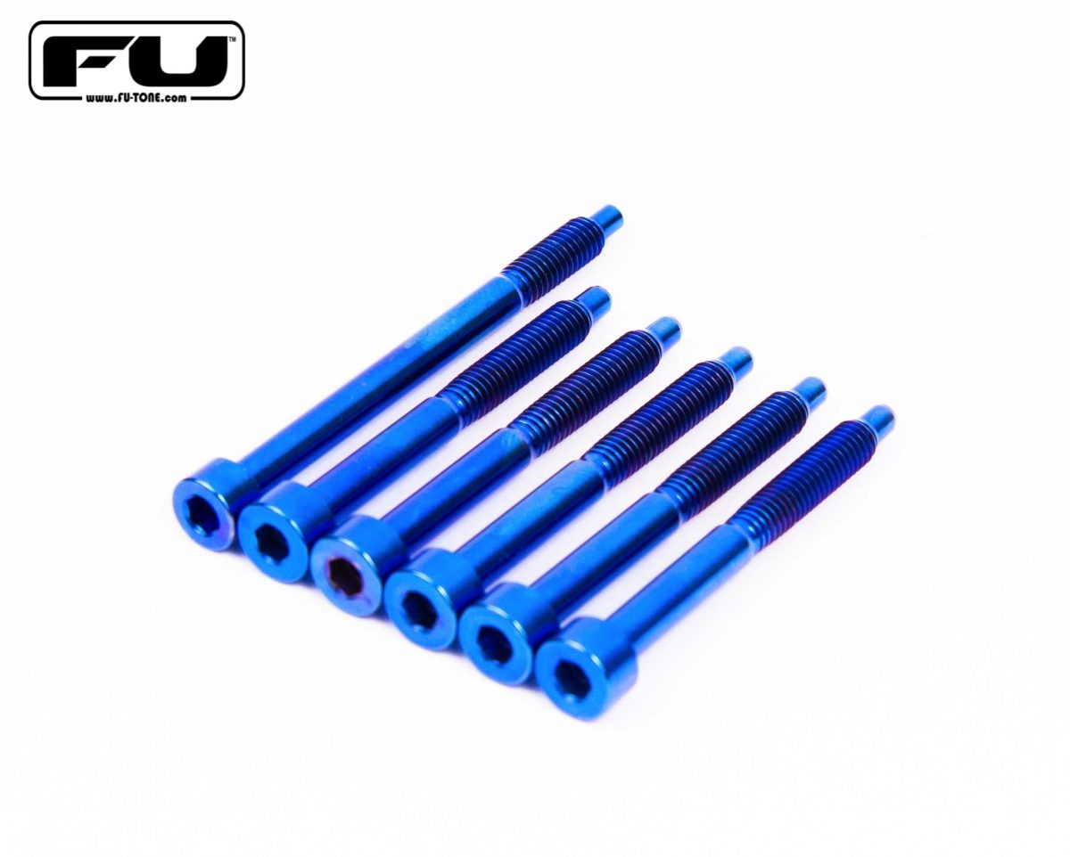 Titanium String Lock Screw Set with D-Tuna - BLUE - FU-Tone